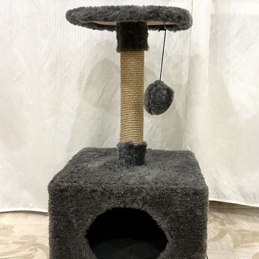 Когтеточка с домиком доя кошек новая