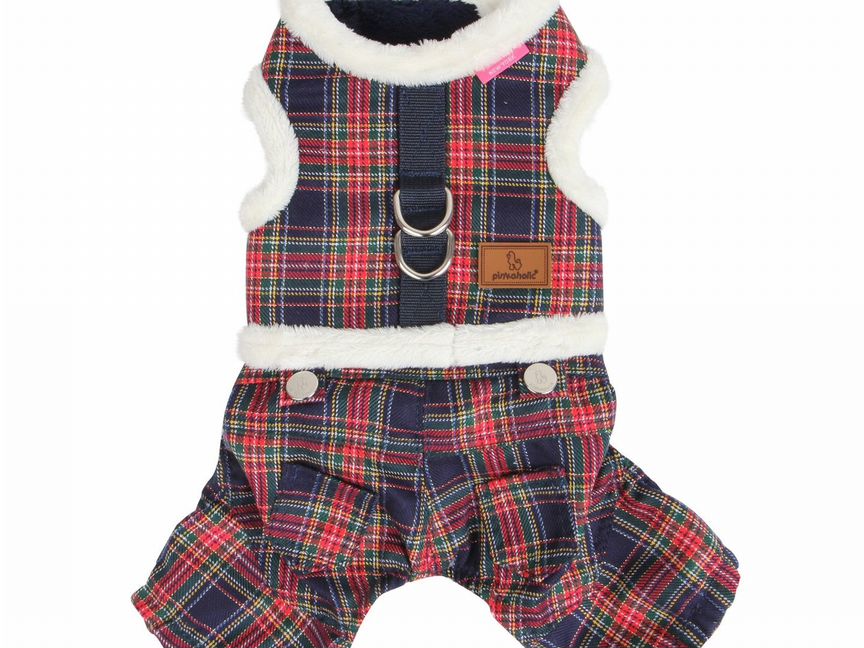 Pinkaholic комбинезон-шлейка в клетку синий