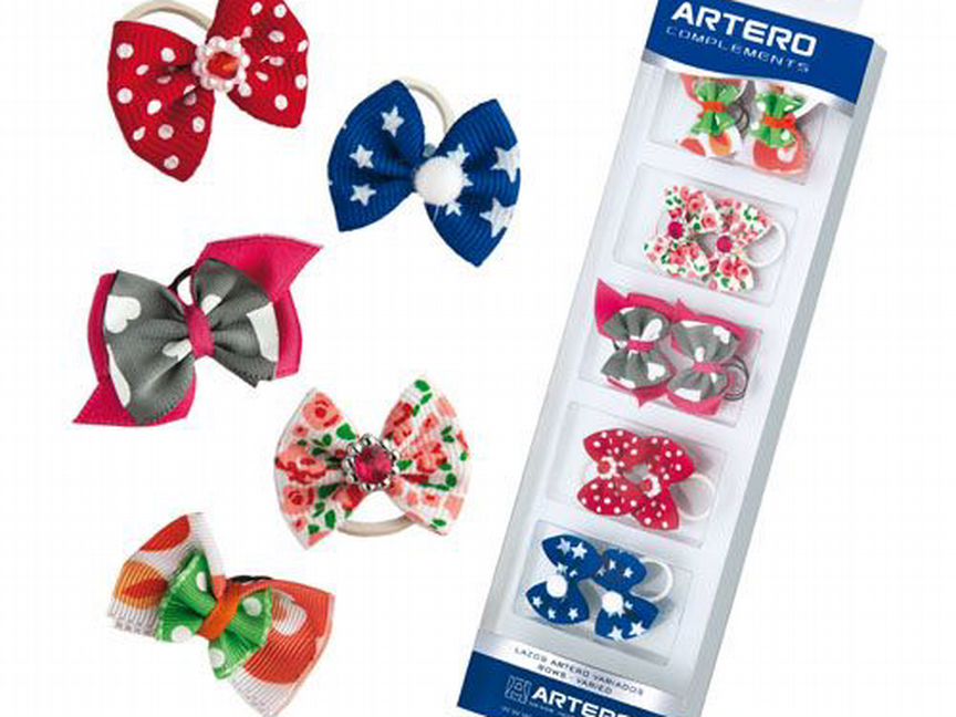 Бантики на резинке Artero ассорти, 10 шт