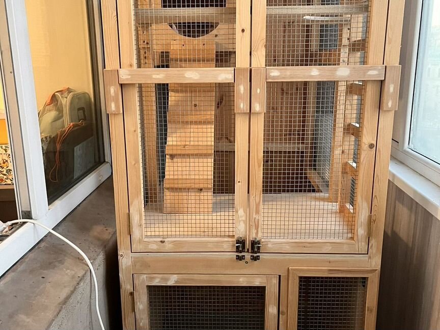 Клетка для больших животных енотов/хорьков/котов