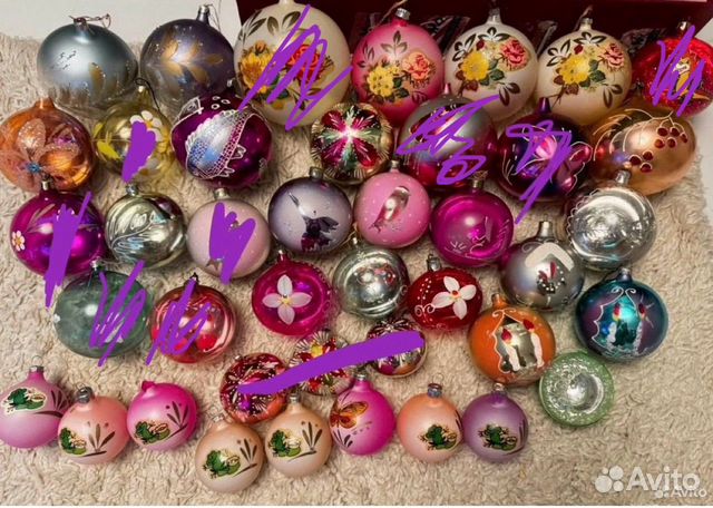 Елочные игрушки СССР шары купить в Москве с доставкой | Хобби и отдых ...