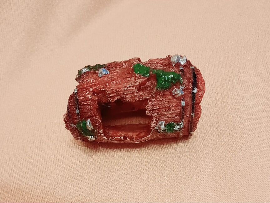 Декор для аквариума бочка