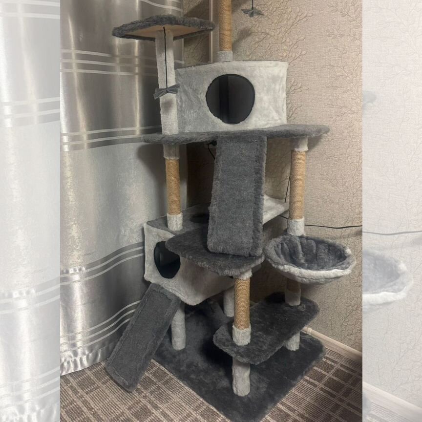 Домик для кошки с когтеточкой новый