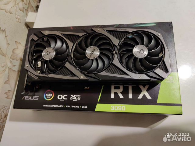 Видеокарта asus ROG Strix GeForce RTX 3090 OC 24GB купить в Москве | Электроника | Авито