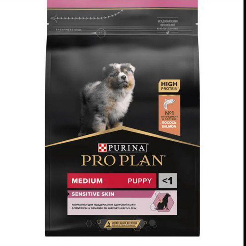 Корм Purina Pro Plan Medium Puppy Sensitive 12кг