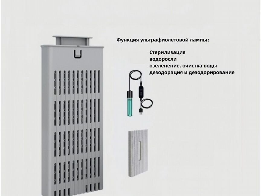 Сменные фильтры +уф лампа для аквариума Xiaomi