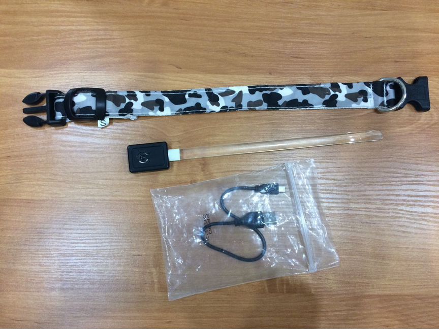 Ошейник светодиодный USB для кошек-собак S