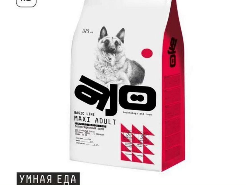 AJO Dog Maxi Adult Индейка корм для собак 12 кг