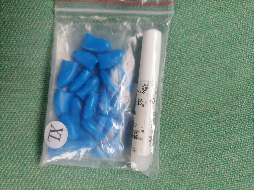 Колпачки на когти 20шт. с клеем для собаки