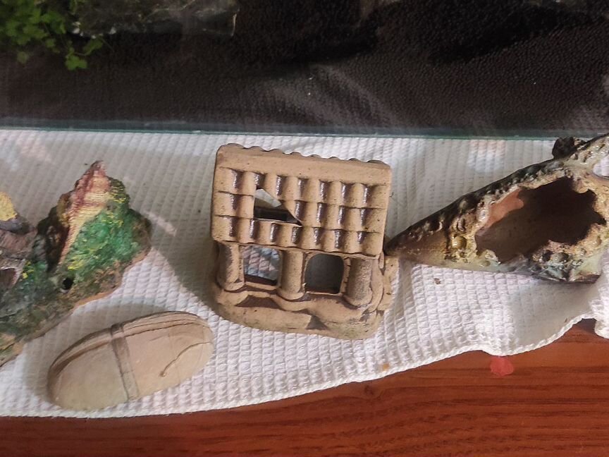 Укрытие для рыбок, замок, коряга