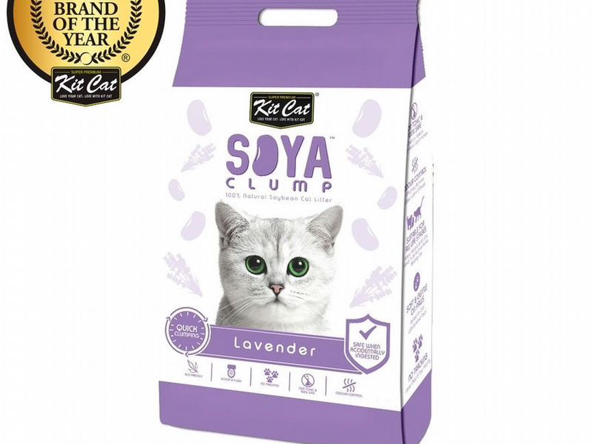 Kit Cat SoyaClump Soybean Litter Lavender 14 л