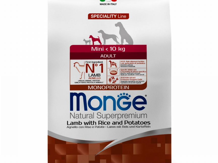 Monge Adult Mini Lamb Rice Potatos с ягненком 7,5