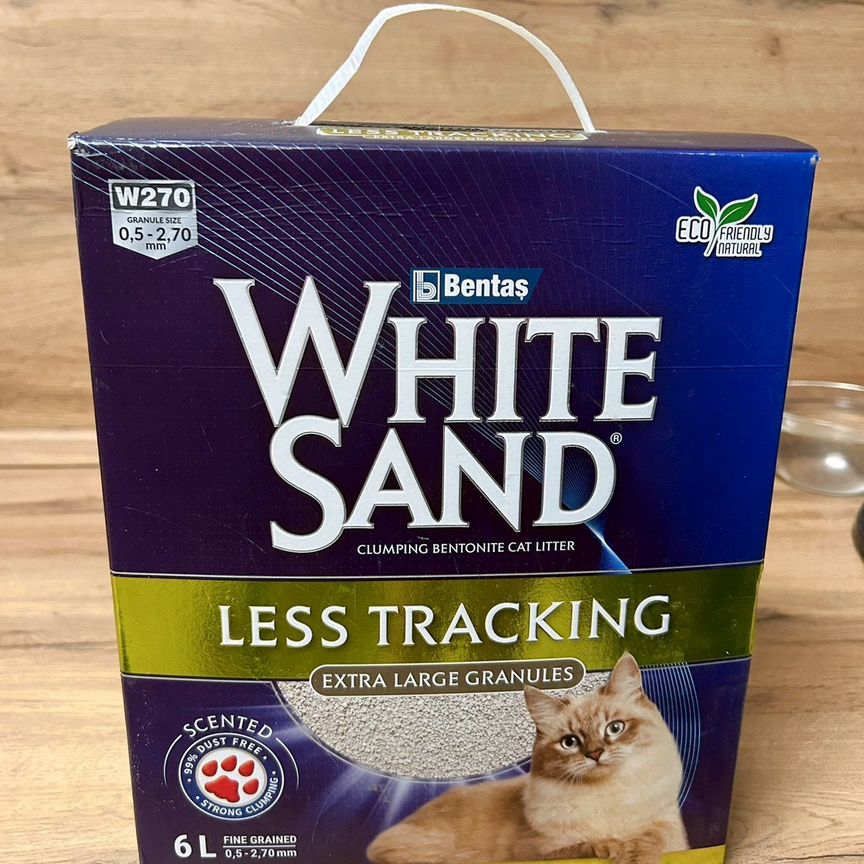 Бентонитовый наполнитель для кошек White Sand