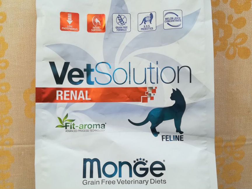 Корм Monge Renal сухой для кошек 1.5кг оригинал
