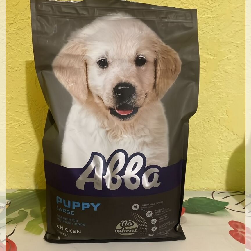 Abba корм для щенков крупных пород с Курицей 3 кг