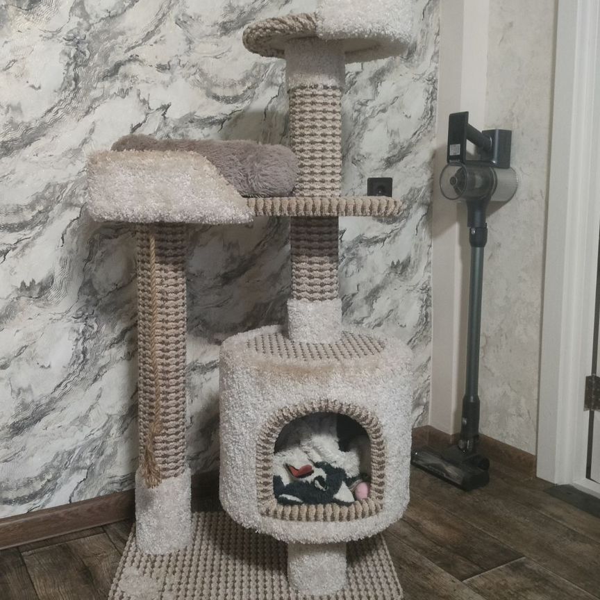 Когтеточка и домик для кошки