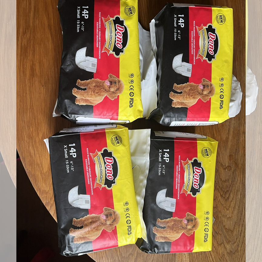 Подгузники для собак кобелей xs 1-4 кг