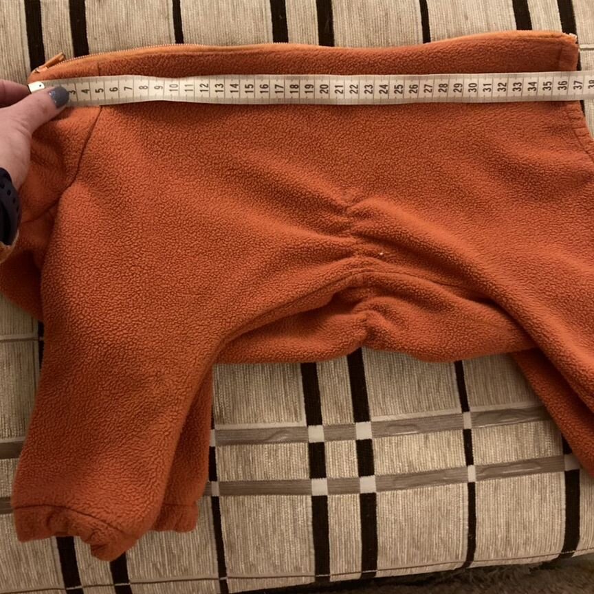 Флисовый комбез для собак 36 см