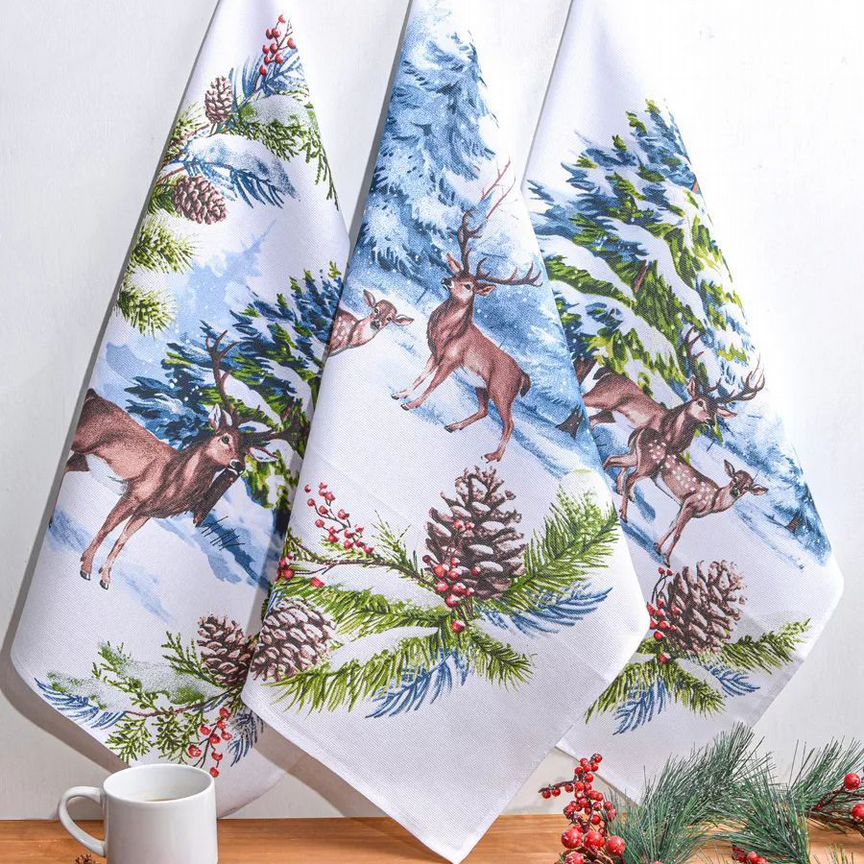 100 хлопок. Полотенце кухонное 50*60 cm. (рогожка)