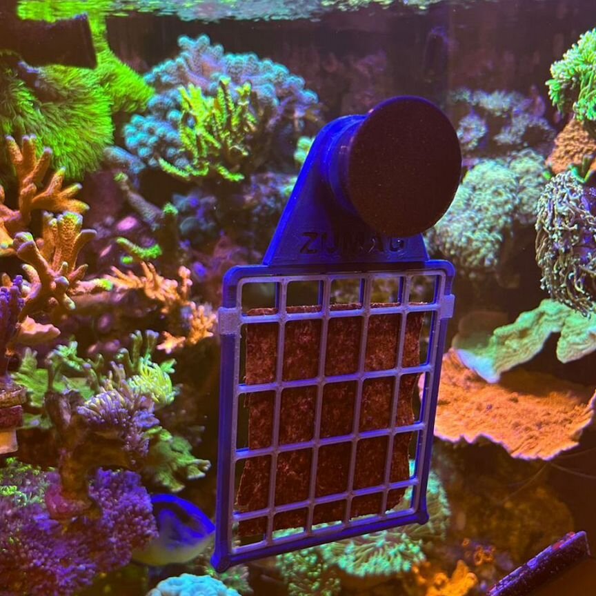 Кормушка листами нори для морских рыб