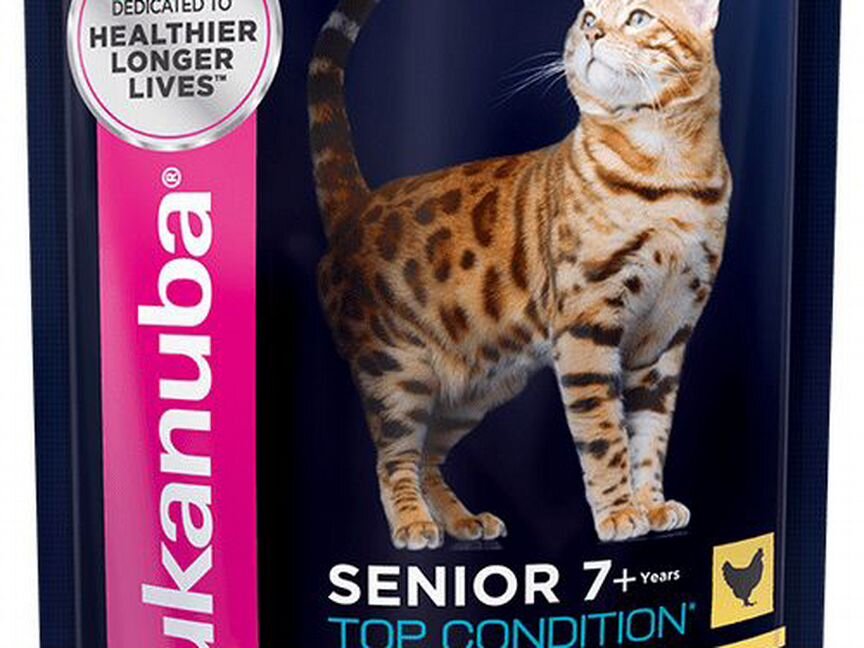 Eukanuba паучи для кошек старше 7 лет с курицей в