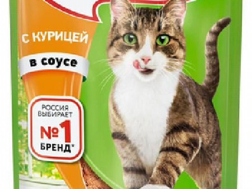 Kitekat Паучи с курицей в соусе для кошек 10151302