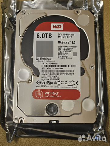 HDD WD RED 6TB WD60efrx купить в Москве | Электроника | Авито