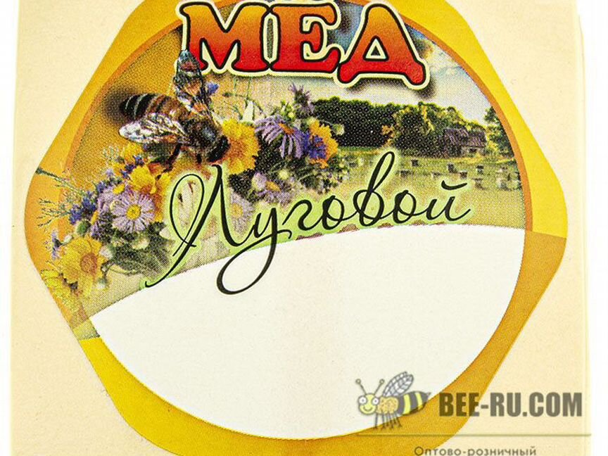 100 шт. Этикетка Мед Луговой