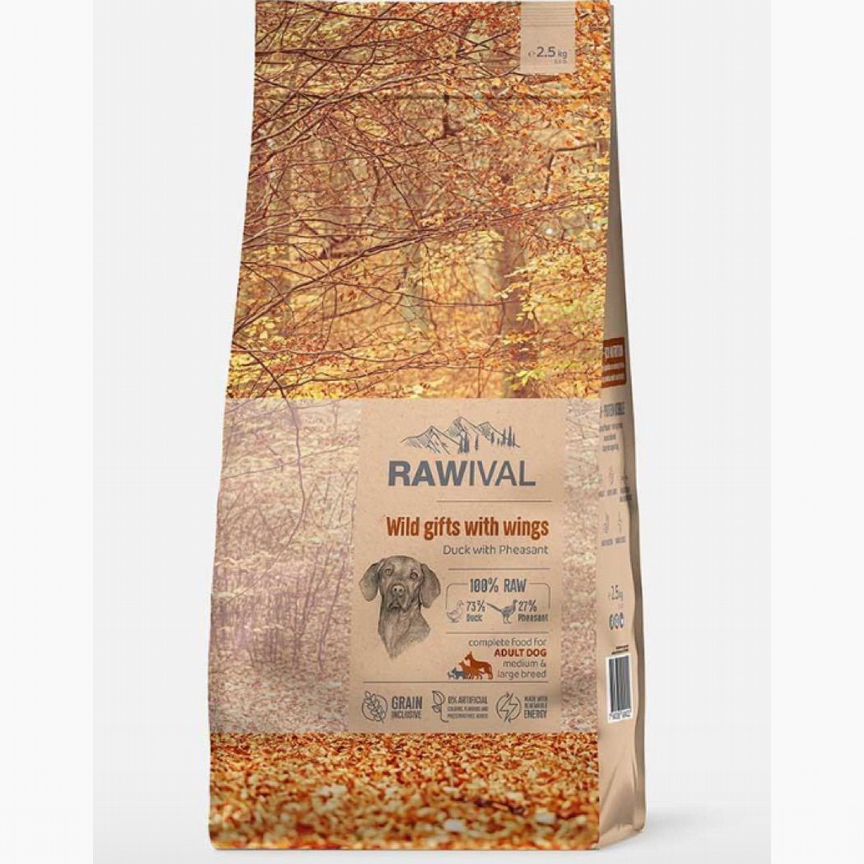 Корм сухой Rawival для собак средних пород, 2,5кг