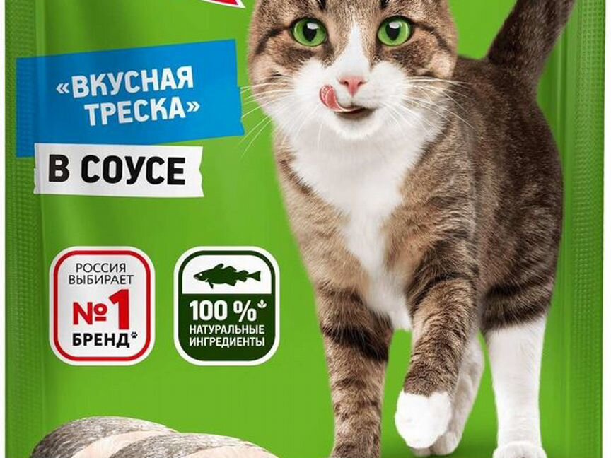 Kitekat влажный корм для взрослых кошек со вкусом
