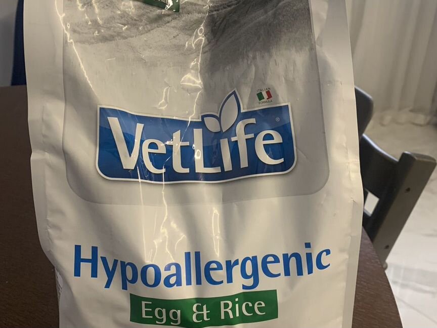 Корм для собак Vetlife hypoallergenic Egg&Rice