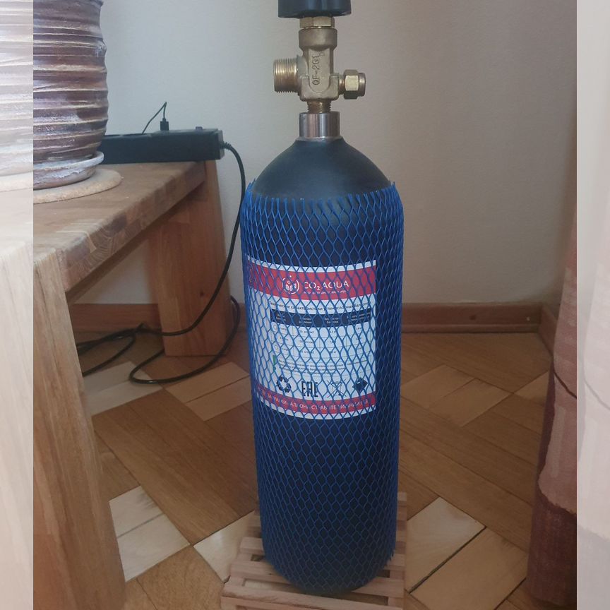 Баллон со2 c редуктором для аквариума 5л