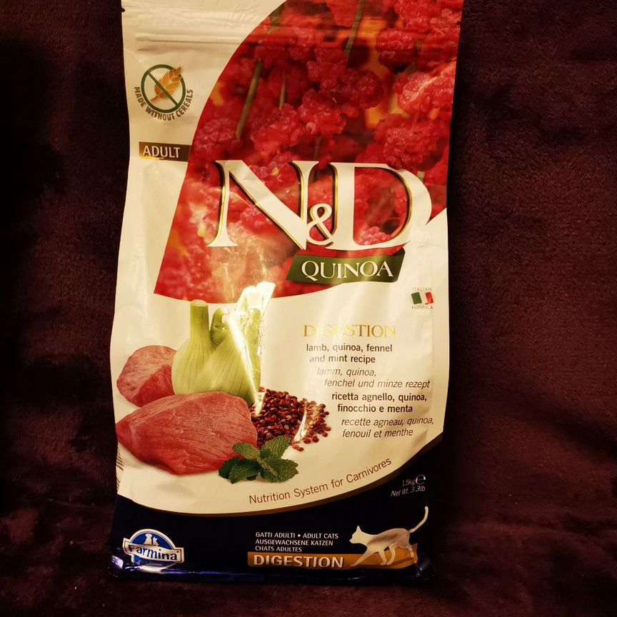 Farmina N&D Quinoa Digestion для кошек 1,5 кг