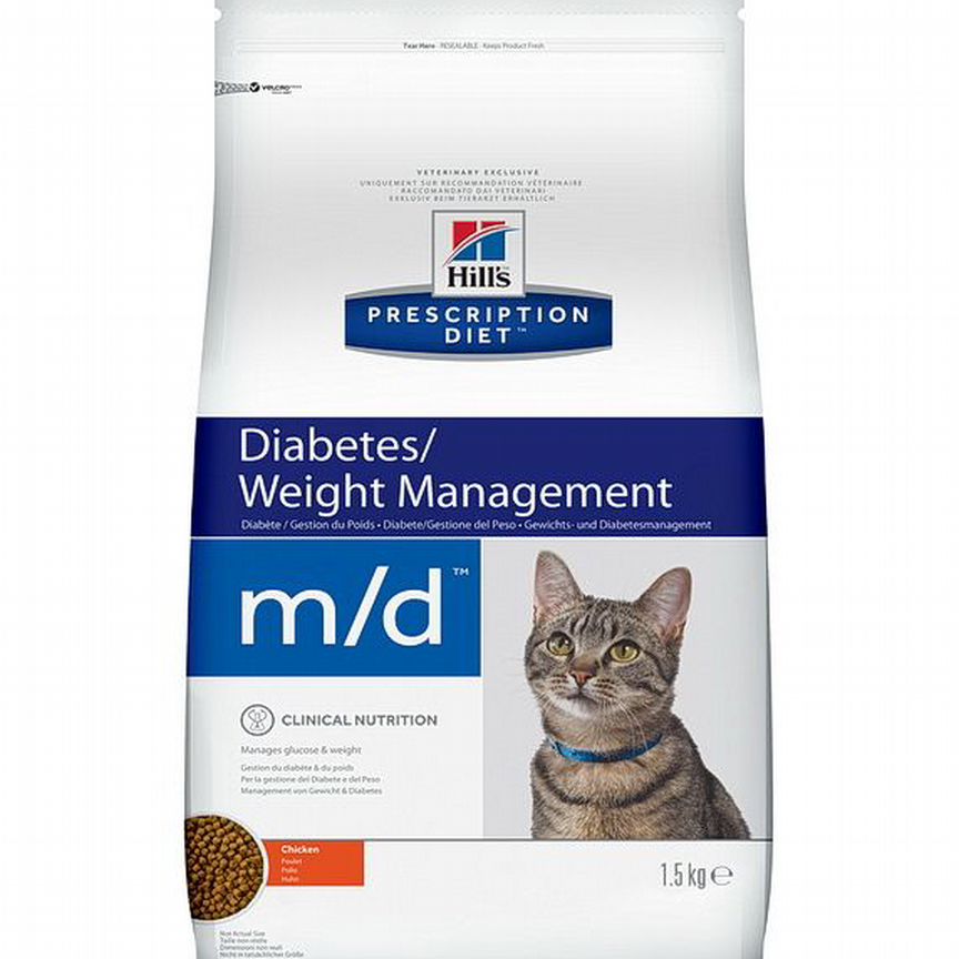 Сухой корм Hill's m/d Diabetes для кошек курица