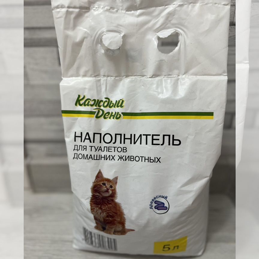 Наполнитель для кошачьего туалета древесный