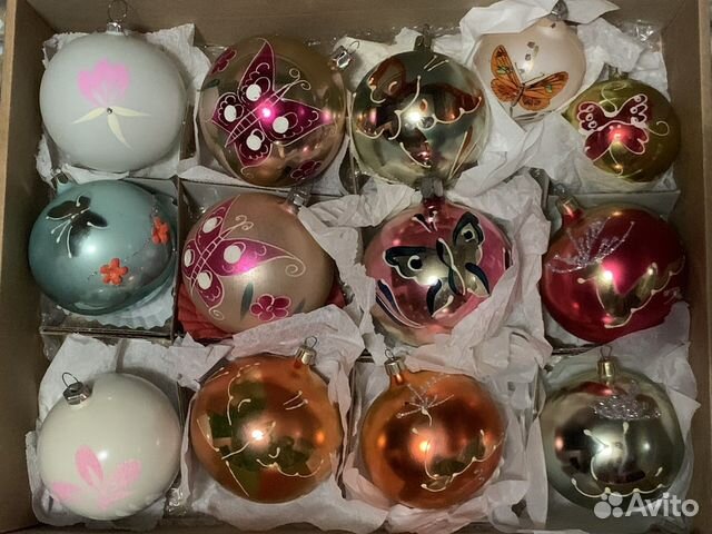 Наборы Елочные игрушки СССР шары купить в Москве | Хобби и отдых | Авито