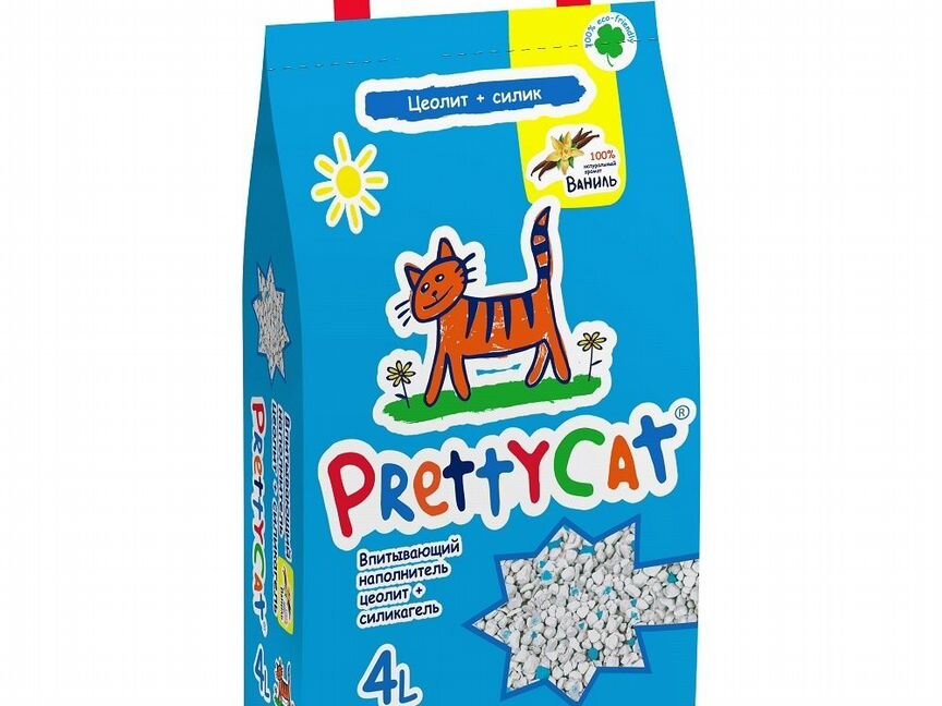 PrettyCat впитывающий наполнитель с ароматом ванил