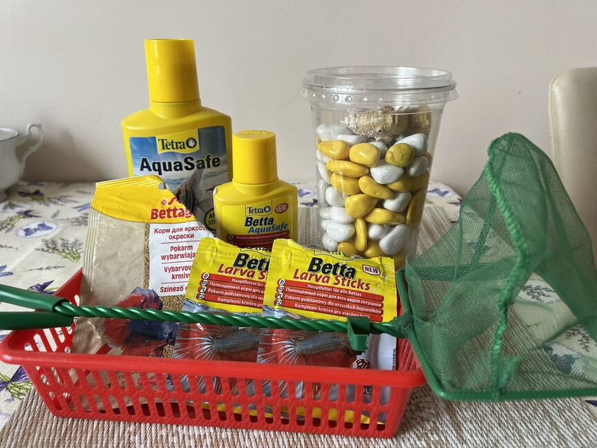 Корм для петушков, кондиционер для аквариума