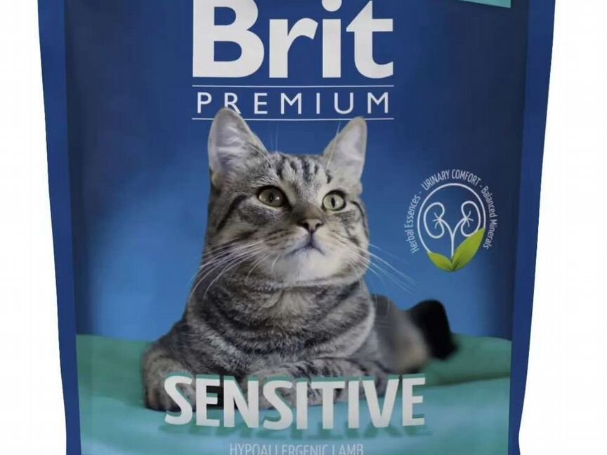 Корм для кошек brit premium sensitive 1,5 кг