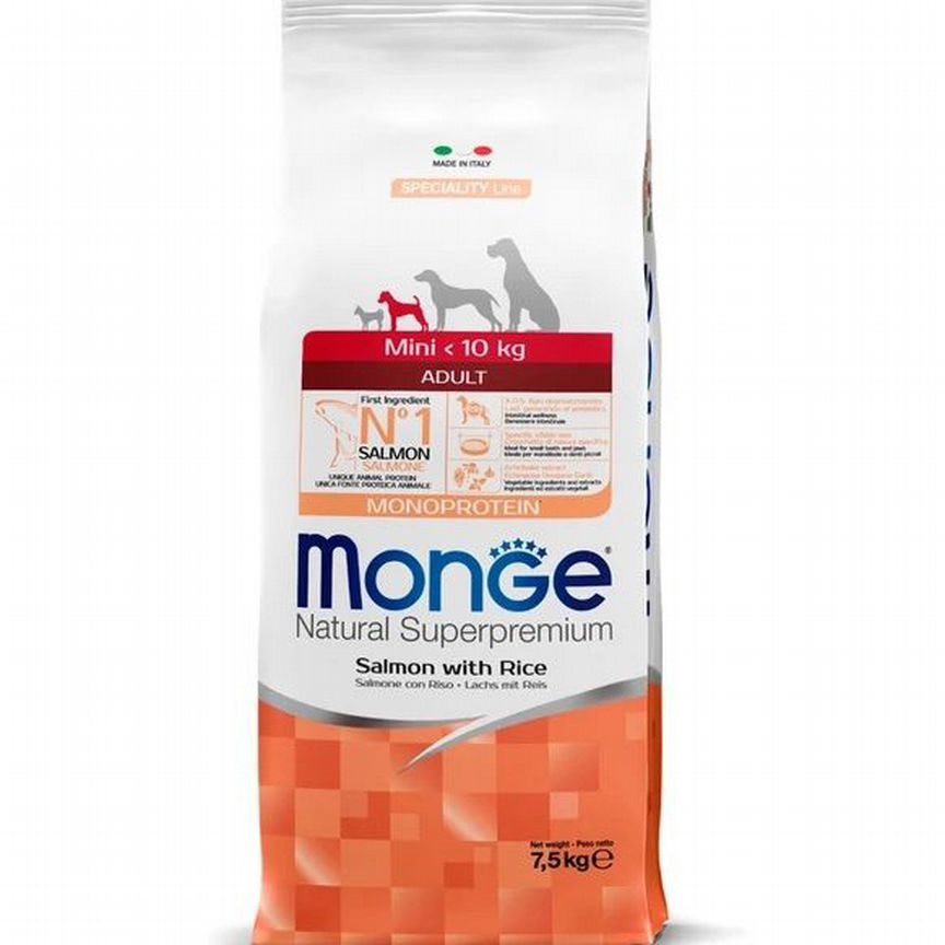 Monge Dog Speciality Line Monoprotein Mini 7.5кг