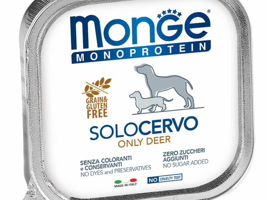 Monge Dog Monoprotein для собак, паштет из оленины