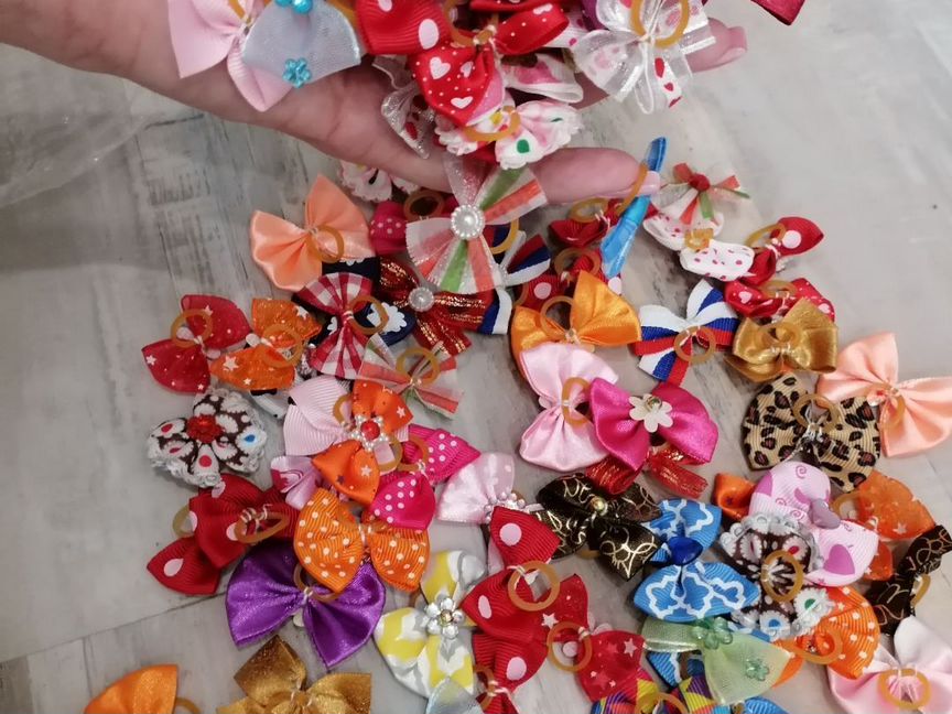 Бантики резинки для собак и груминга