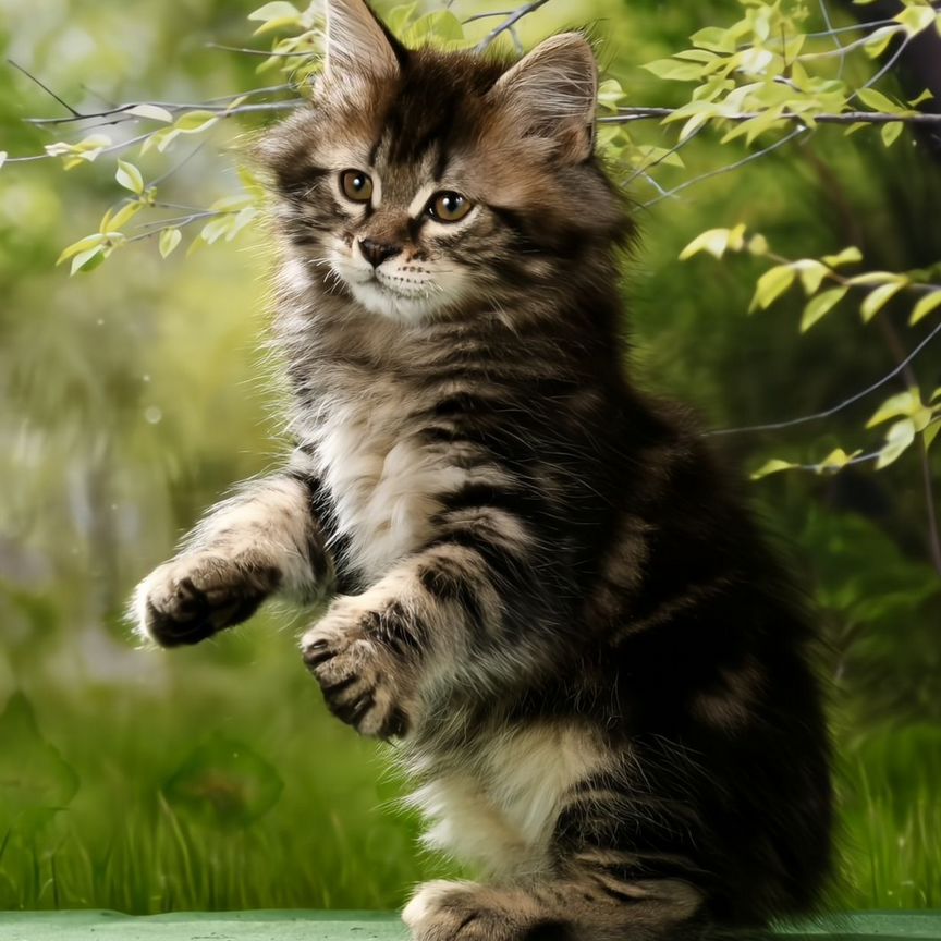 Курильский бобтейл длинношёрстный котёнок