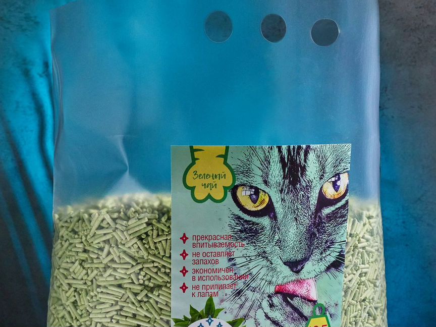 Наполнитель Чистое дело тофу, зеленый чай 13.5л