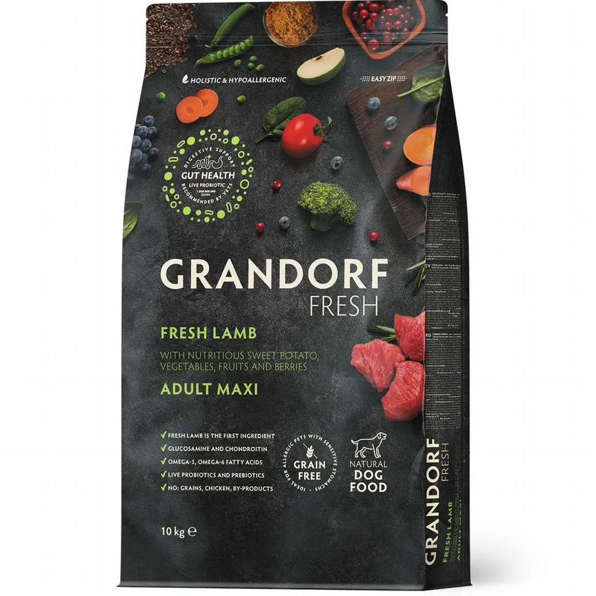 Корм для крупных собак Grandorf Fresh, ягнёнок 10к