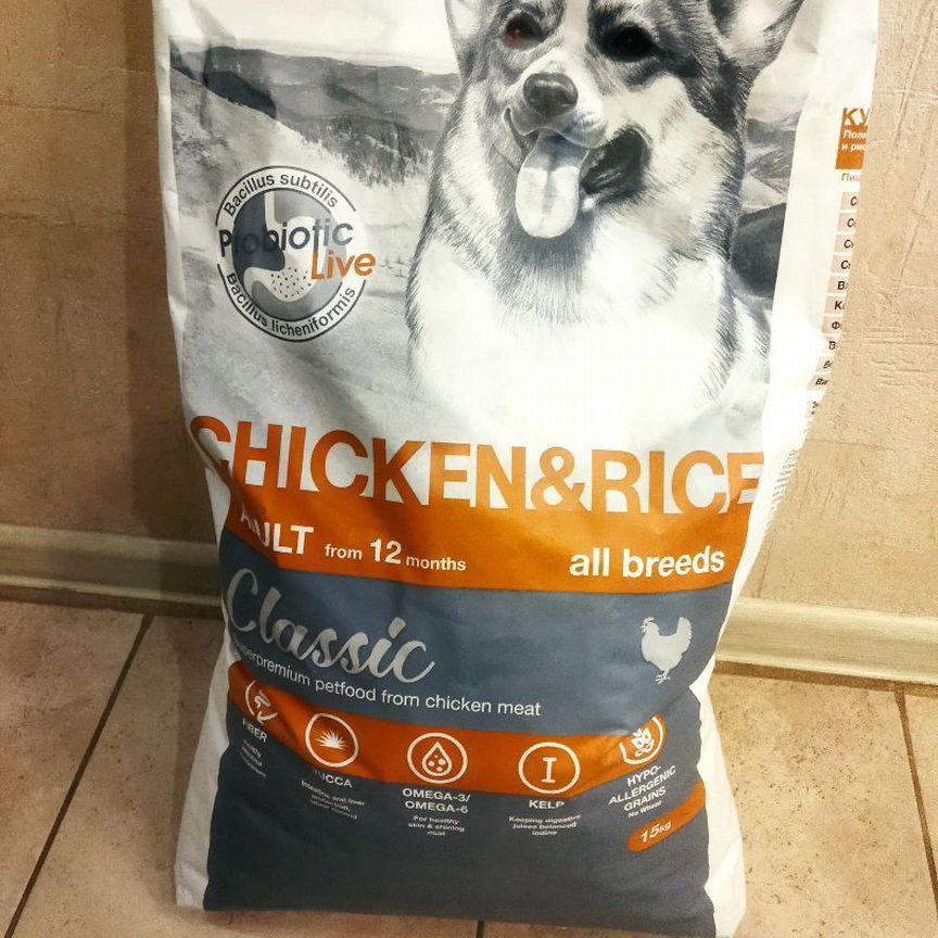 Сухой корм для собак blitz Chicken&Rice