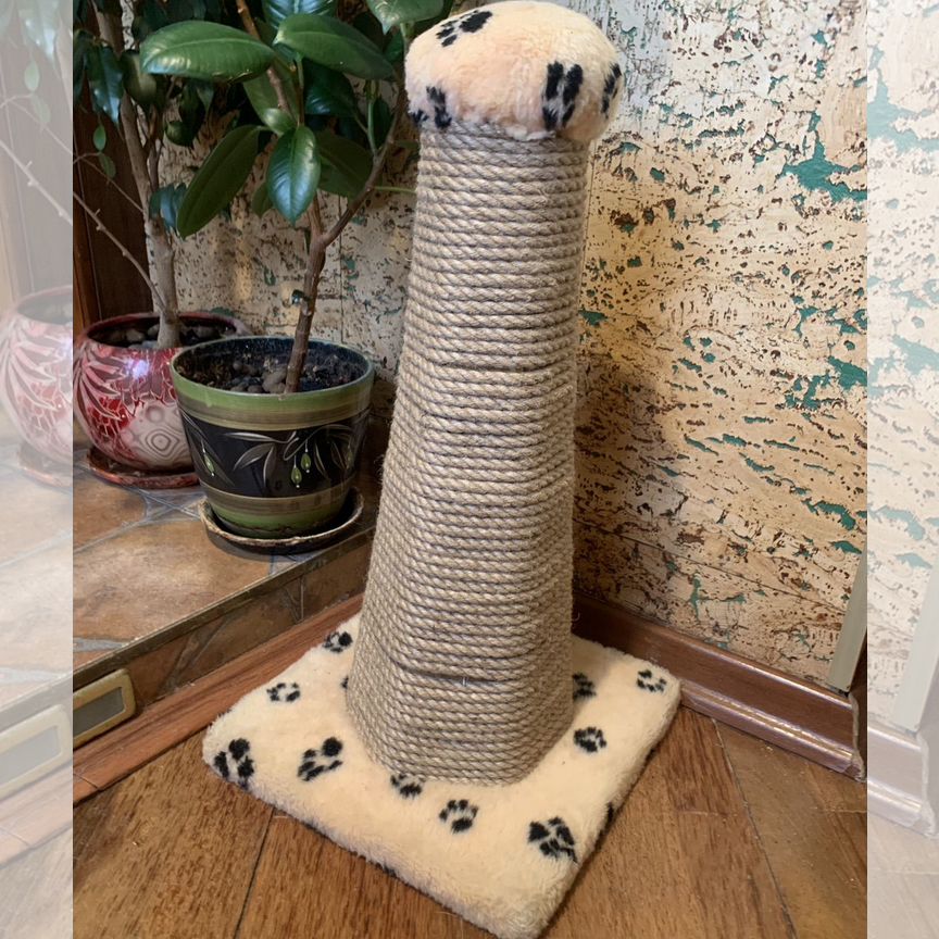 Когтеточка домик для кошки столбик 57*31*31 см