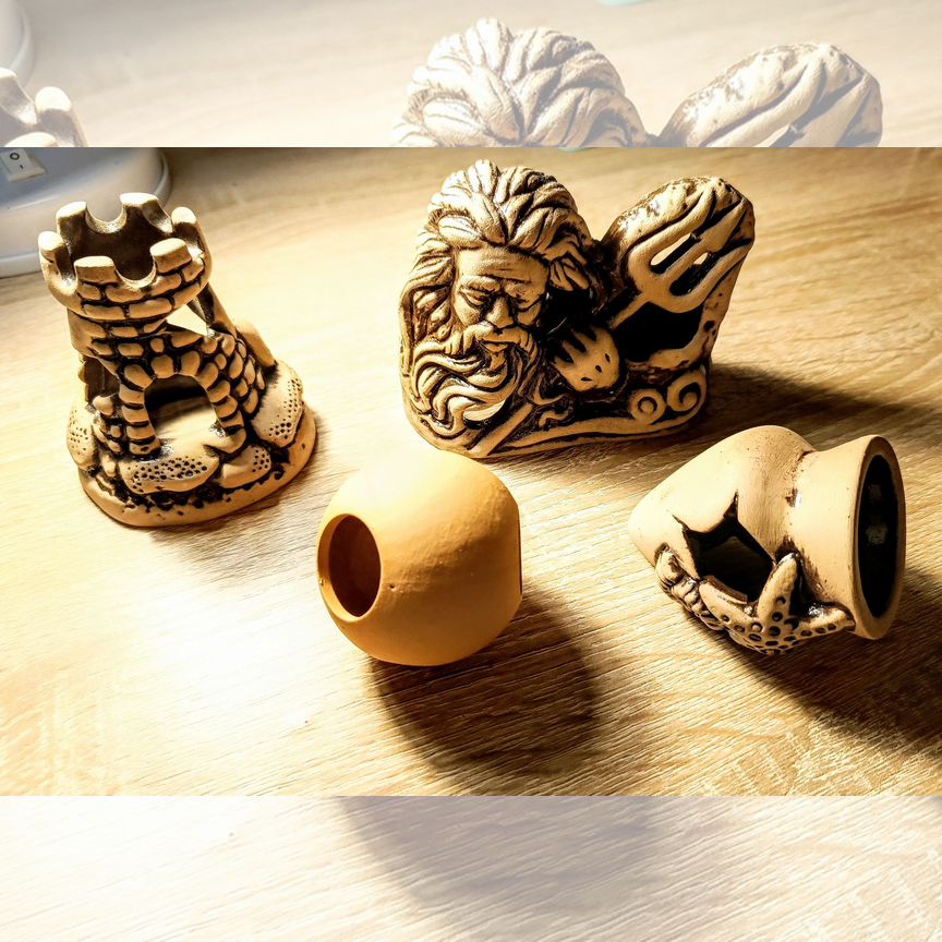 Декларации и гроты для аквариума из керамики