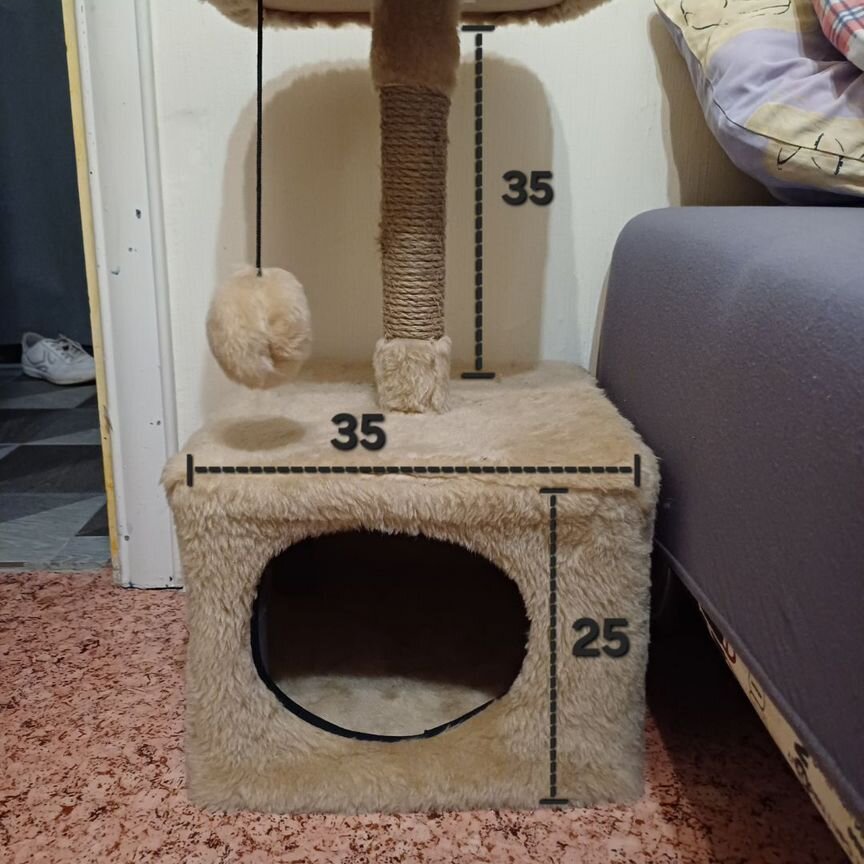 Когтеточка домик для кошки новая