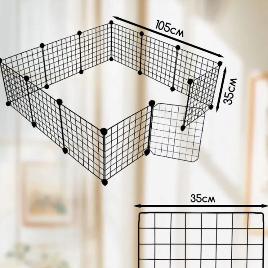 Вольер 24секции с дверкой